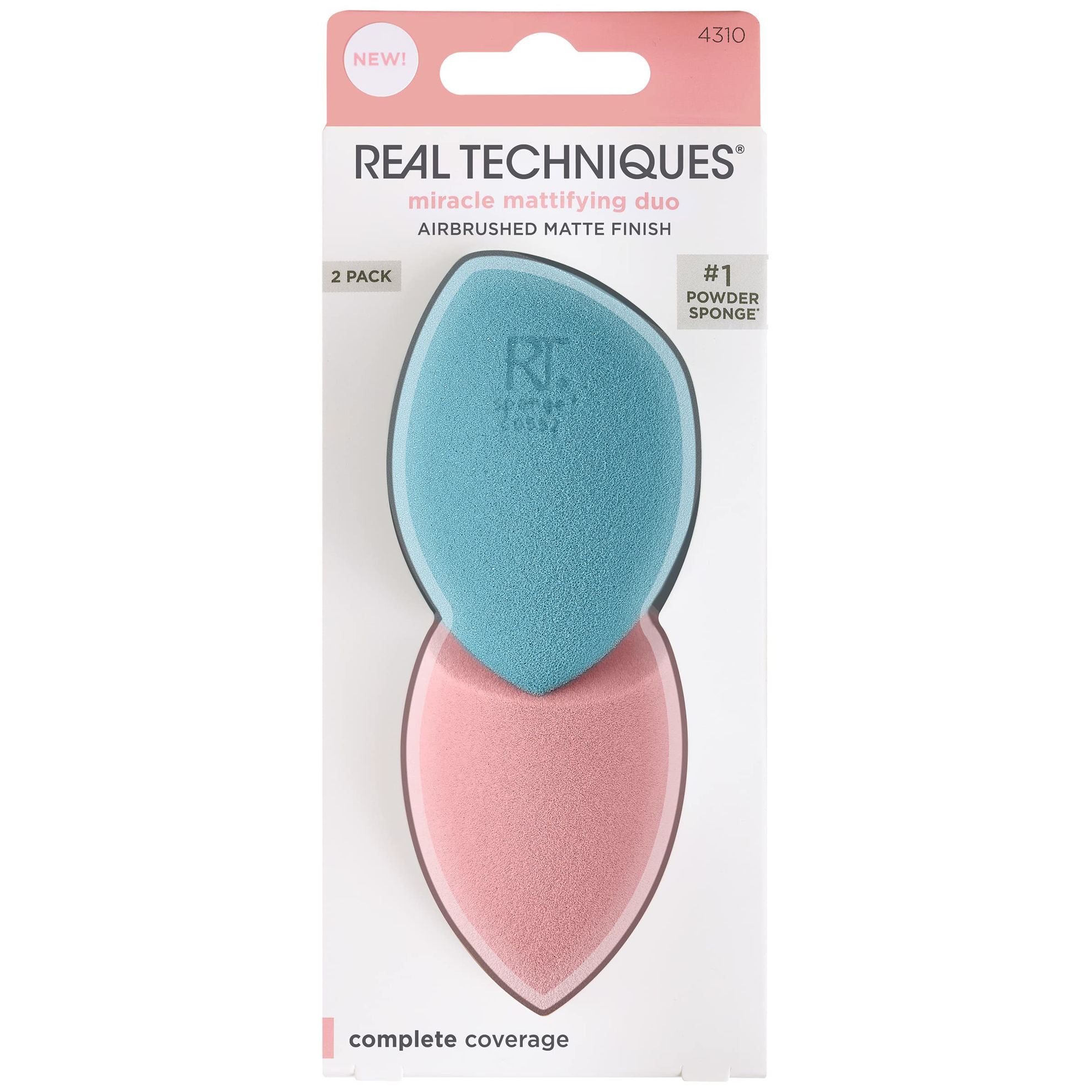 GetUSCart- Real Techniques Miracle Mattifying Makeup Sponge Duo, Matte ...