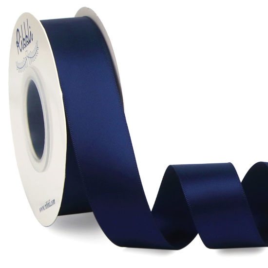 GetUSCart- Ribbli Navy Double Faced Satin Ribbon,1” x Continuous 25 ...
