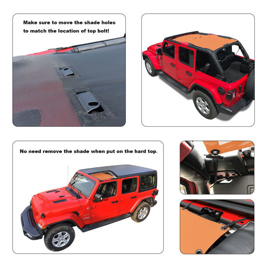 GetUSCart- Shadeidea JL Top Sun Shade Compatible with Jeep Wrangler JLU ...