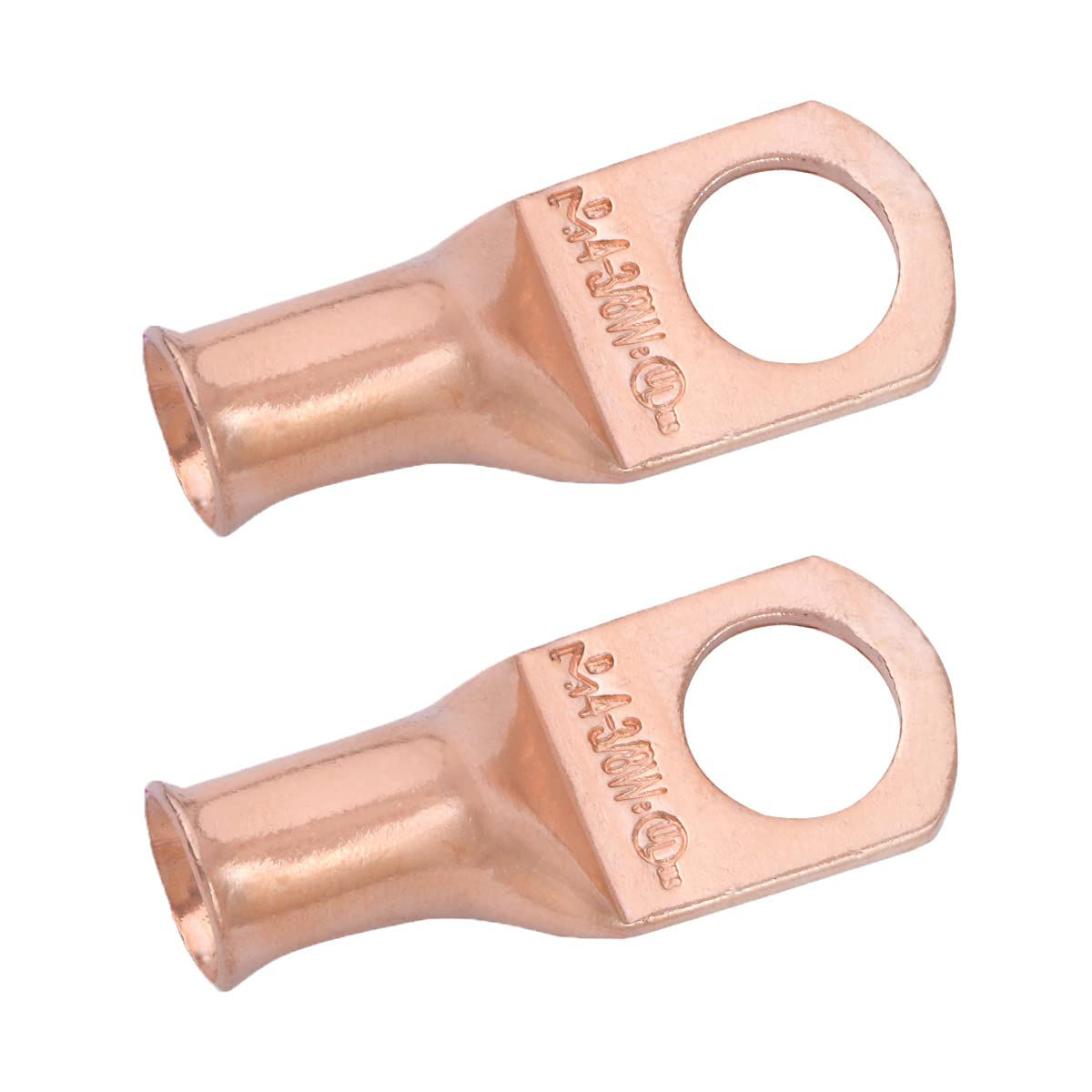 GetUSCart- SELTERM 2pcs 4 AWG 3/8" Stud (Wide Pad) Copper Wire Lugs,Battery Lugs, Ring Terminals ...