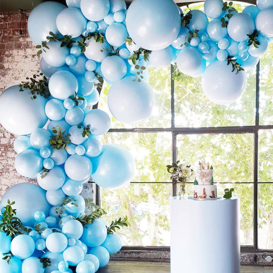 GetUSCart- PartyWoo Blue Balloons, 50 pcs 5 Inch Light Blue Balloons, Latex Balloons for Balloon ...