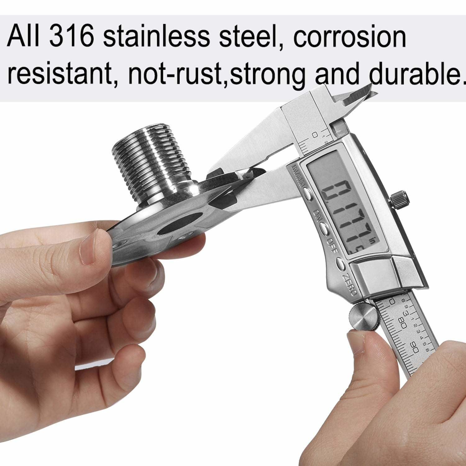 GetUSCart- ZOMCHAIN Antenna Mount Base Marine Grade 316 Stainless Steel