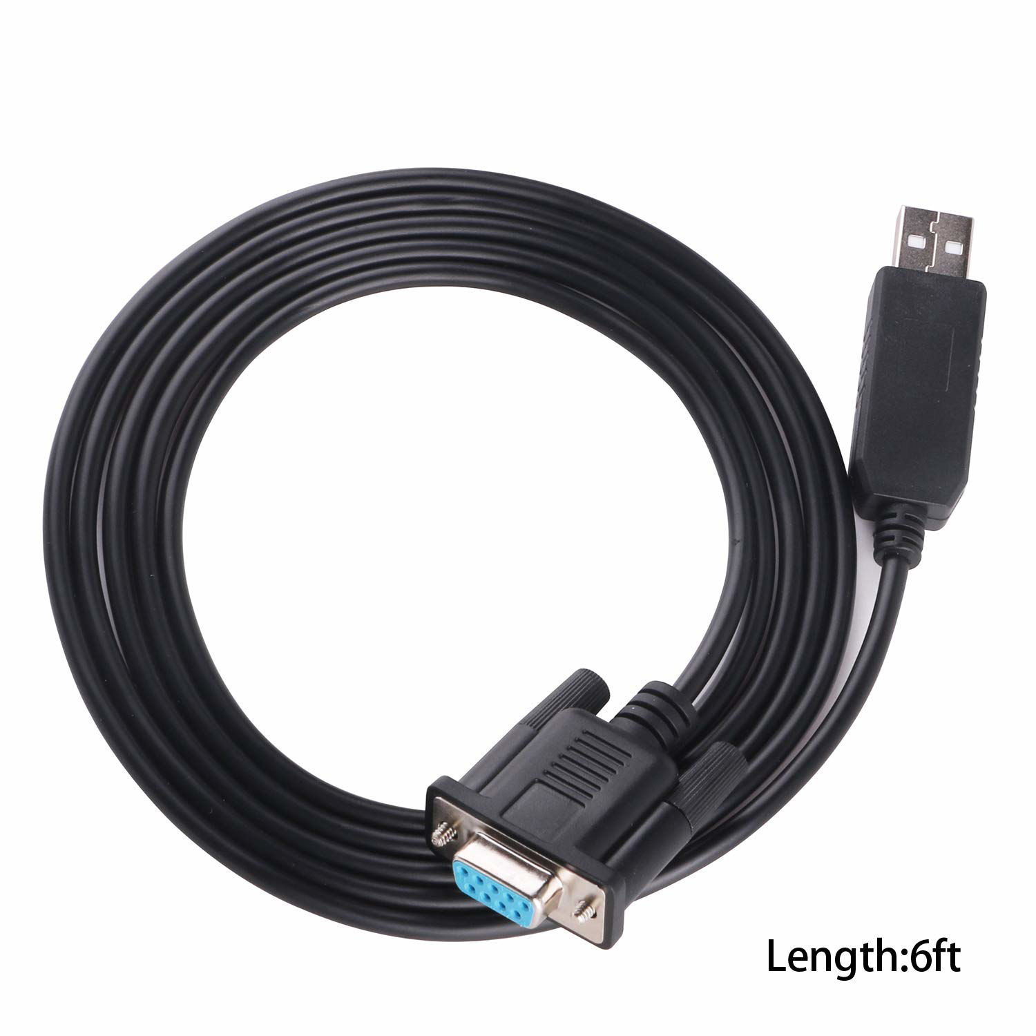 GetUSCart- USB to RS-232 DB9 Female 9 Pin Null Modem Rollover Serial ...