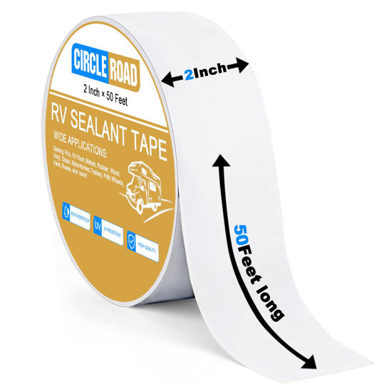 GetUSCart- RV Roof Tape White, 2 Inch X 50 Feet RV Repair Sealant Tape ...