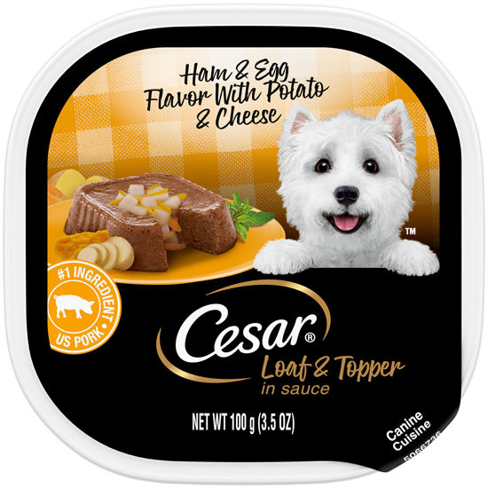 GetUSCart- CESAR Soft Wet Dog Food Loaf & Topper in Sauce Ham & Egg ...