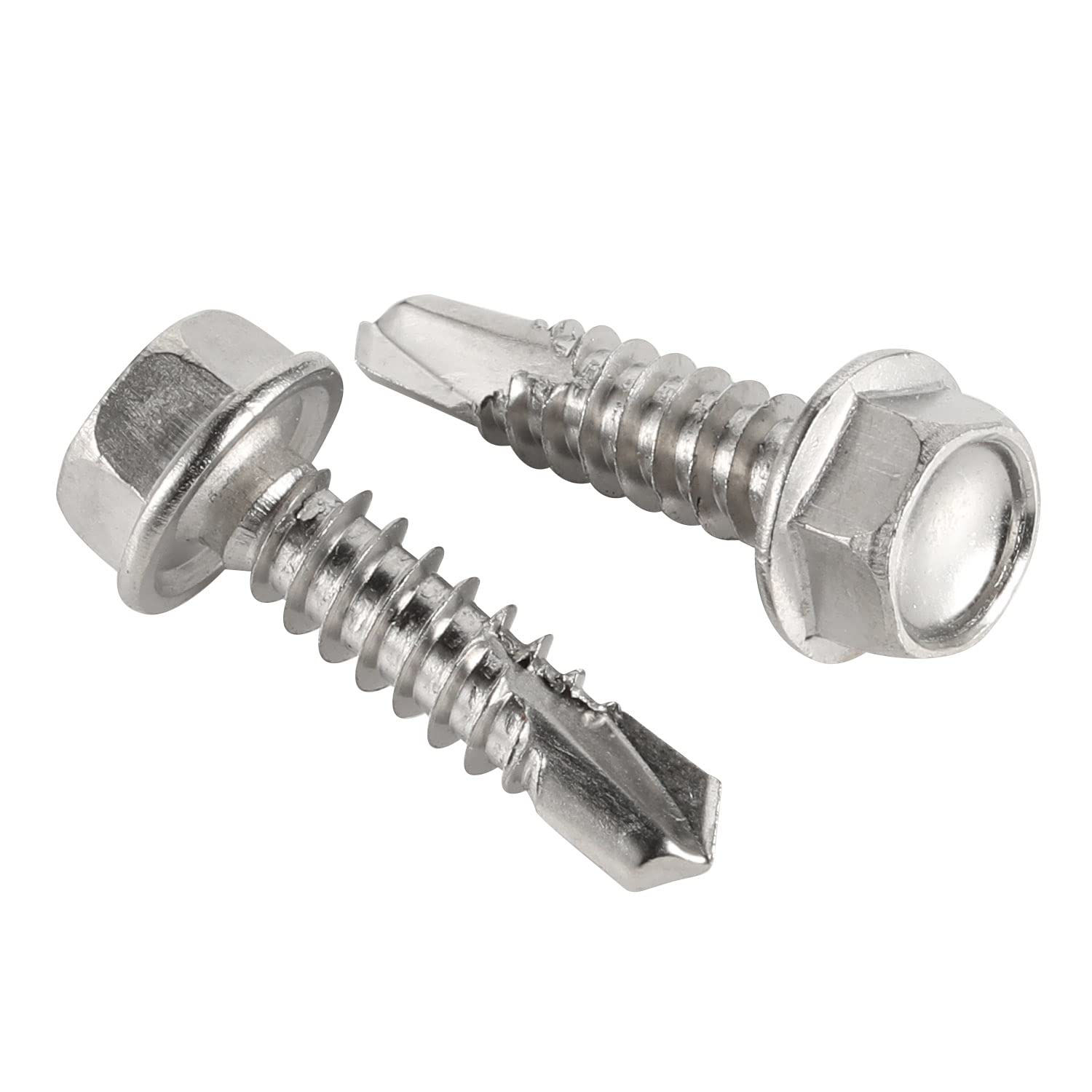 GetUSCart- #12 x 3/4" Hex Washer Head Self Drilling Screws, Self ...