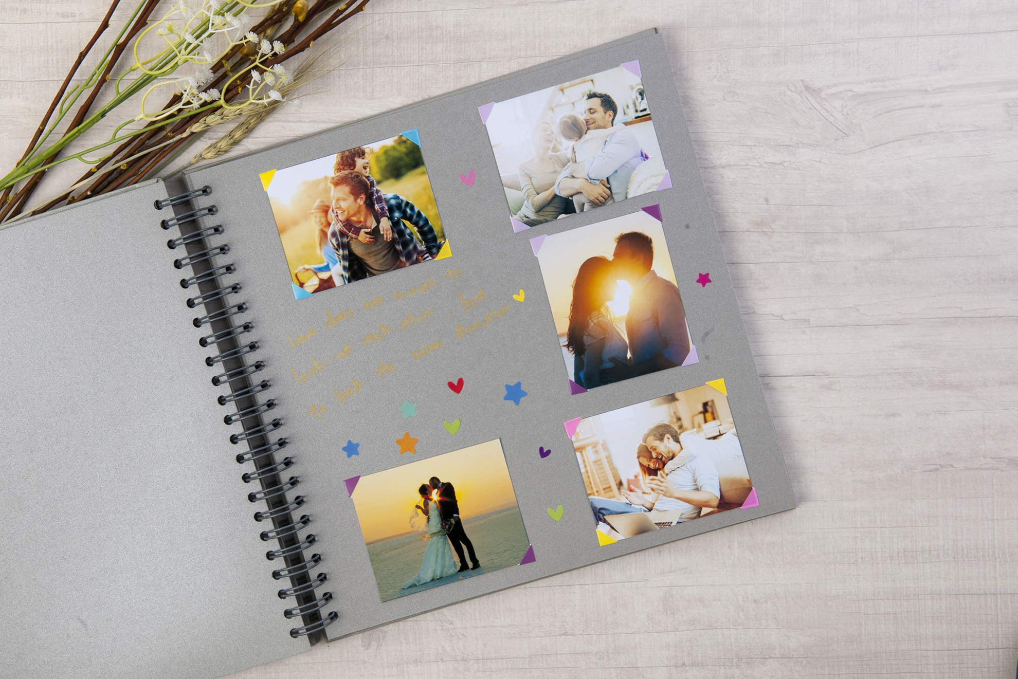 GetUSCart- potricher 12 x 12 Inch DIY Scrapbook Photo Album Hardcover ...