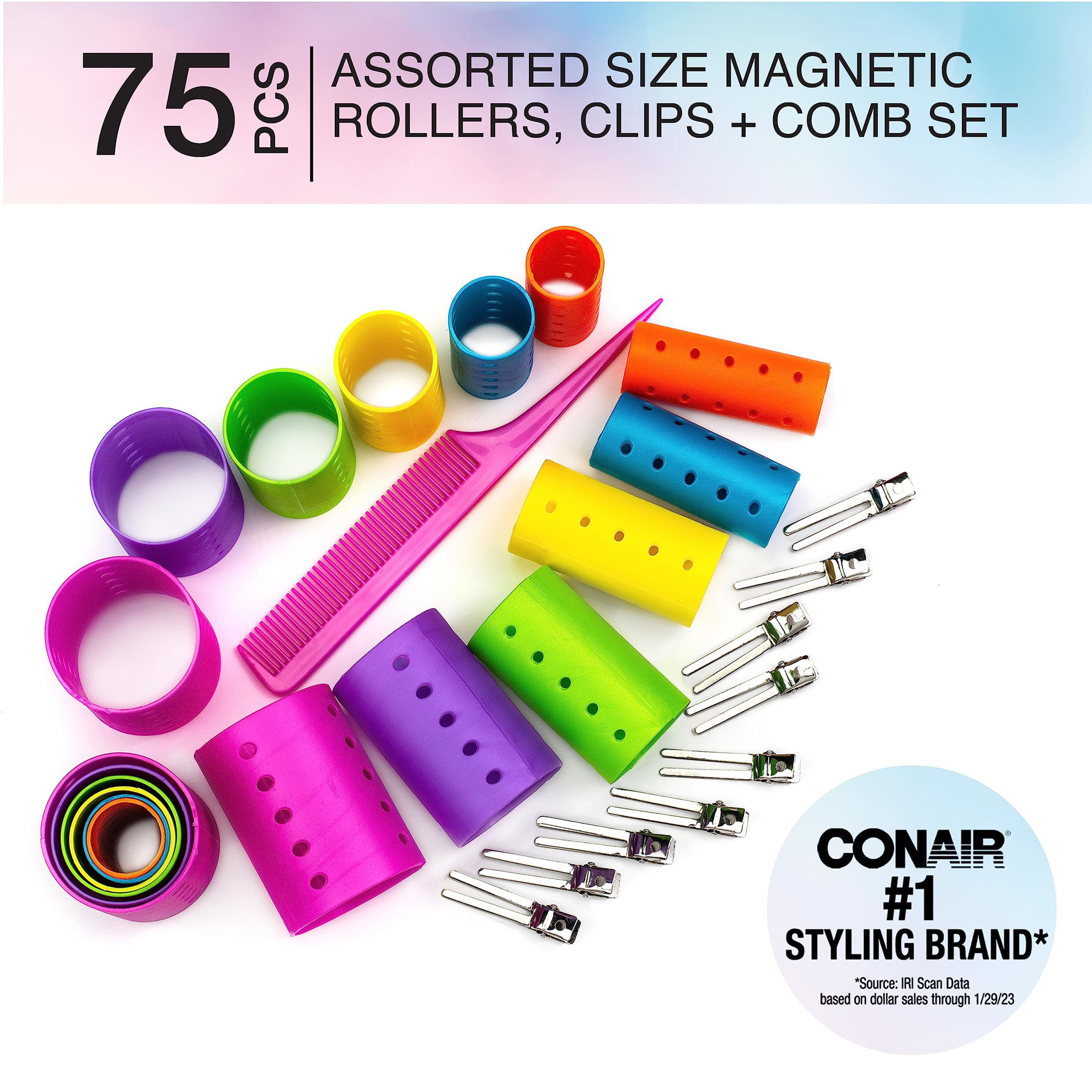 GetUSCart- Conair Magnetic Hair Rollers, Curlers in Assorted Sizes and ...