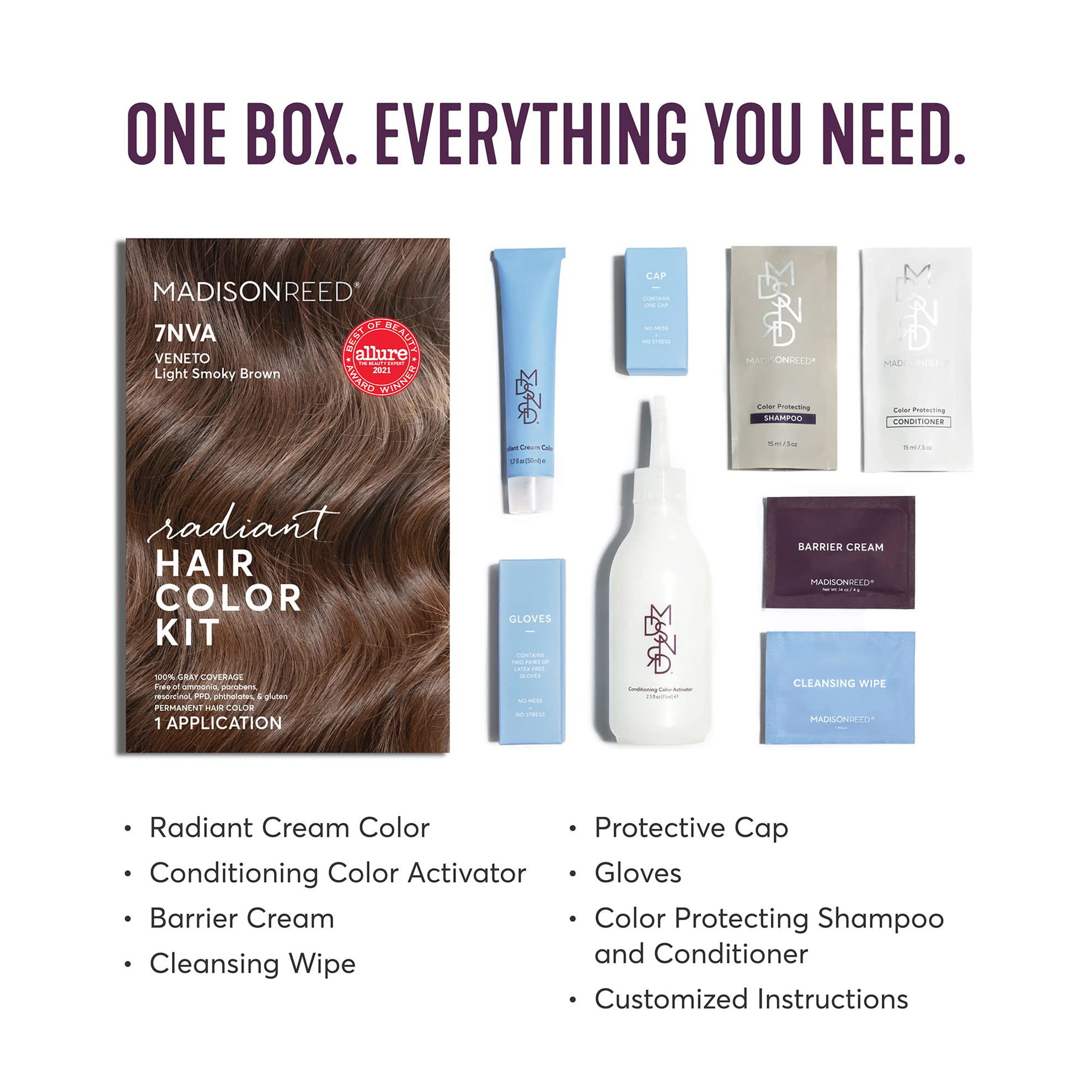 GetUSCart- Madison Reed Radiant Hair Color Kit, Light Smoky Brown for ...