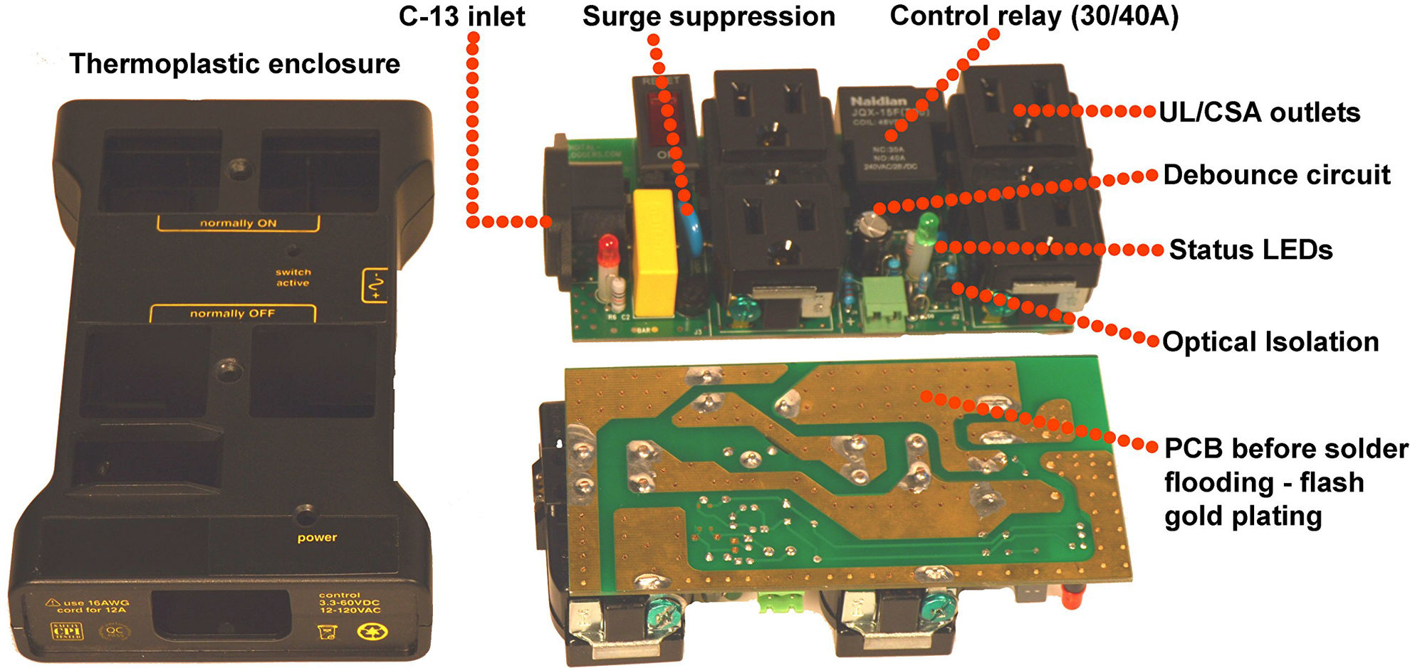 Getuscart Iot Relay Enclosed High Power Power Relay For Arduino