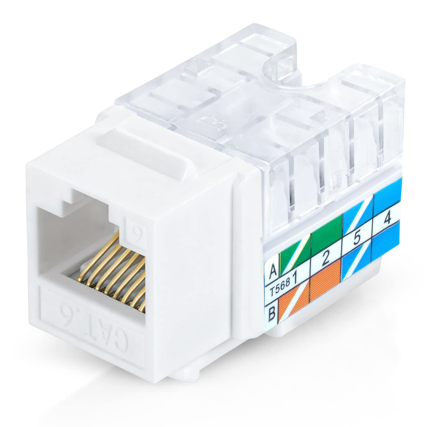 GetUSCart- Everest Media Solutions 90° Angled CAT6/5e Keystone Jack in ...