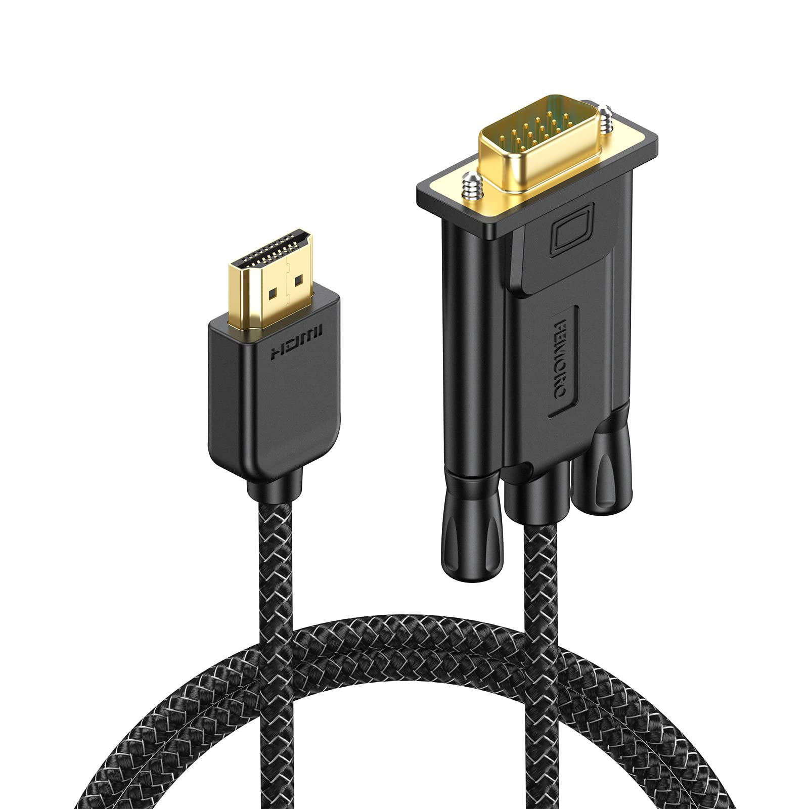 GetUSCart- FEMORO HDMI to VGA Cable 3ft, HDMI-to-VGA Monitor Cable HDMI ...