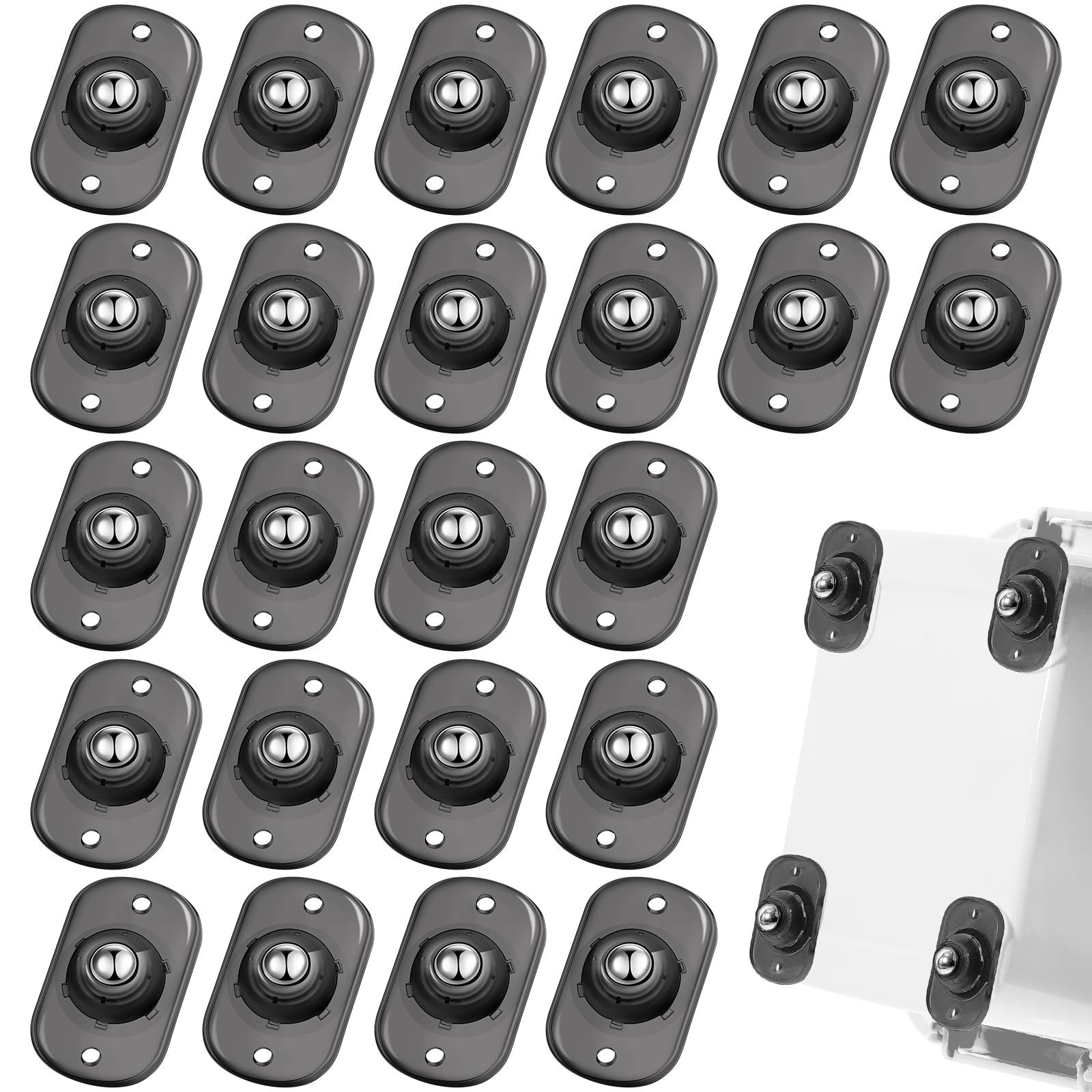 GetUSCart- Self Adhesive Caster Wheels Mini Swivel Wheels Stainless ...