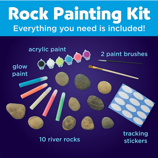 GetUSCart- Creativity for Kids Glow in the Dark Rock Painting Kit ...
