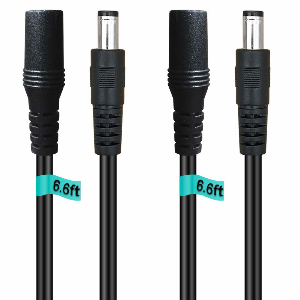 GetUSCart- SIOCEN【2-Pack】6ft DC Extension Cord 5.5mm x 2.1mm Male to ...