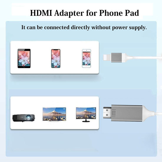 GetUSCart- [Apple MFi Certified] Lightning to HDMI Adapter for Phone to ...