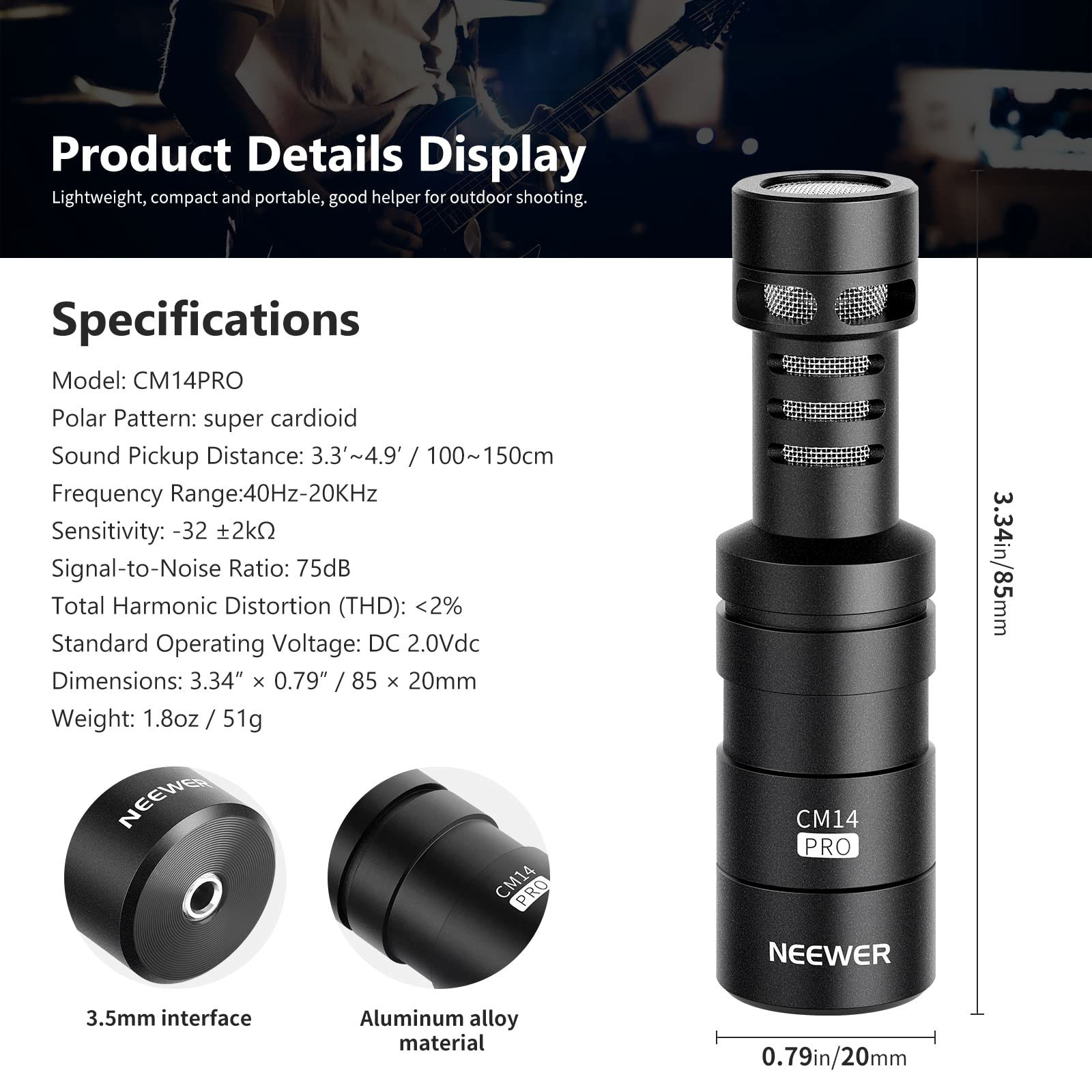 GetUSCart- Neewer Video Microphone for Phone, On Camera Mic Kit with ...