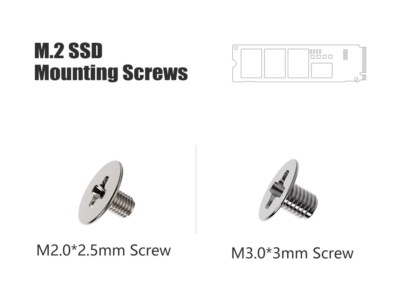 Getuscart 30pc M 2 Nvme Ssd Screw Kit M 2 Standoff And Mounting