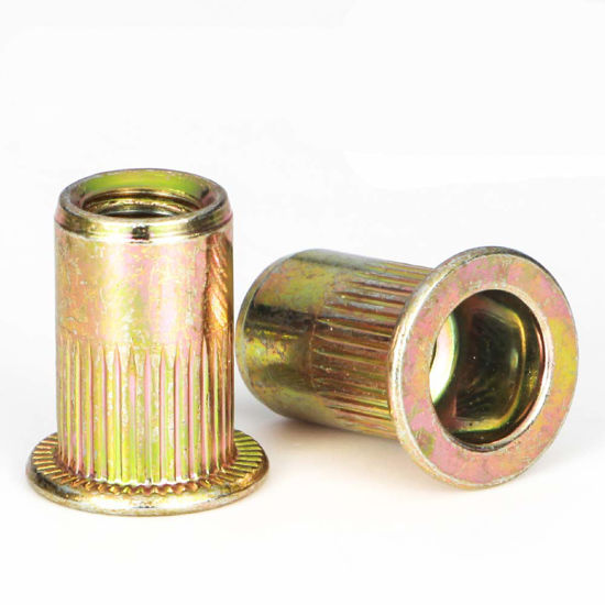 GetUSCart- Rivet Nut, LOKMAN 50 Pieces 5/16-18UNC Carbon Steel Flat ...