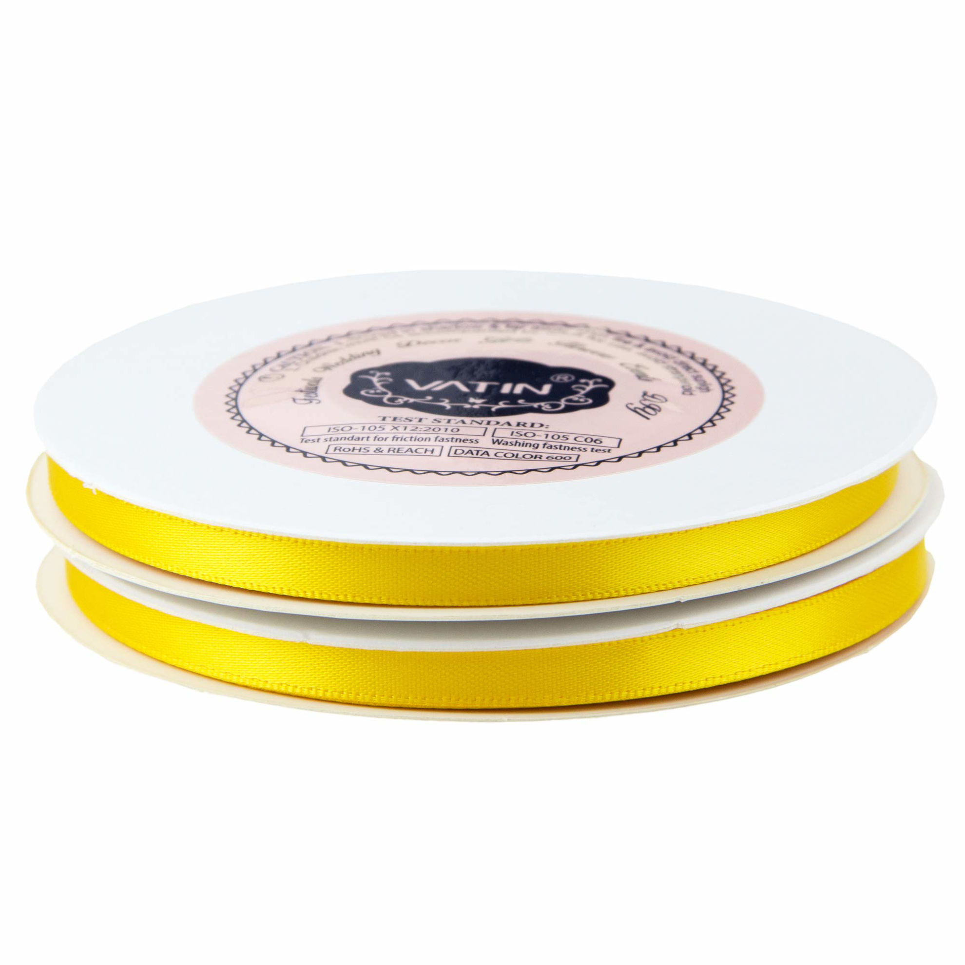 GetUSCart- VATIN 1/4 inches Double Faced Maize Yellow Polyester Satin ...