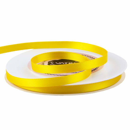 GetUSCart- VATIN 1/4 inches Double Faced Maize Yellow Polyester Satin ...