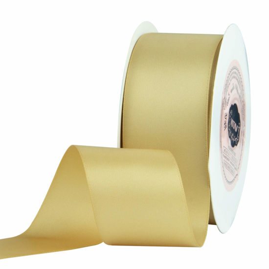 GetUSCart- VATIN 1-1/2" Wide Double Faced Polyester Gold Satin Ribbon ...