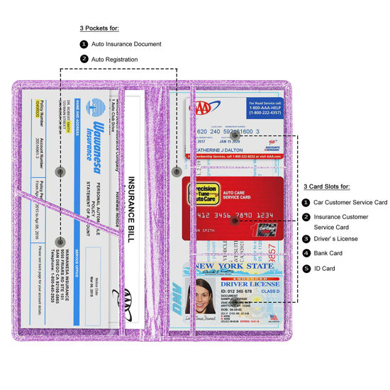 GetUSCart- Car Registration and Insurance Card Holder, Vehicle License ...