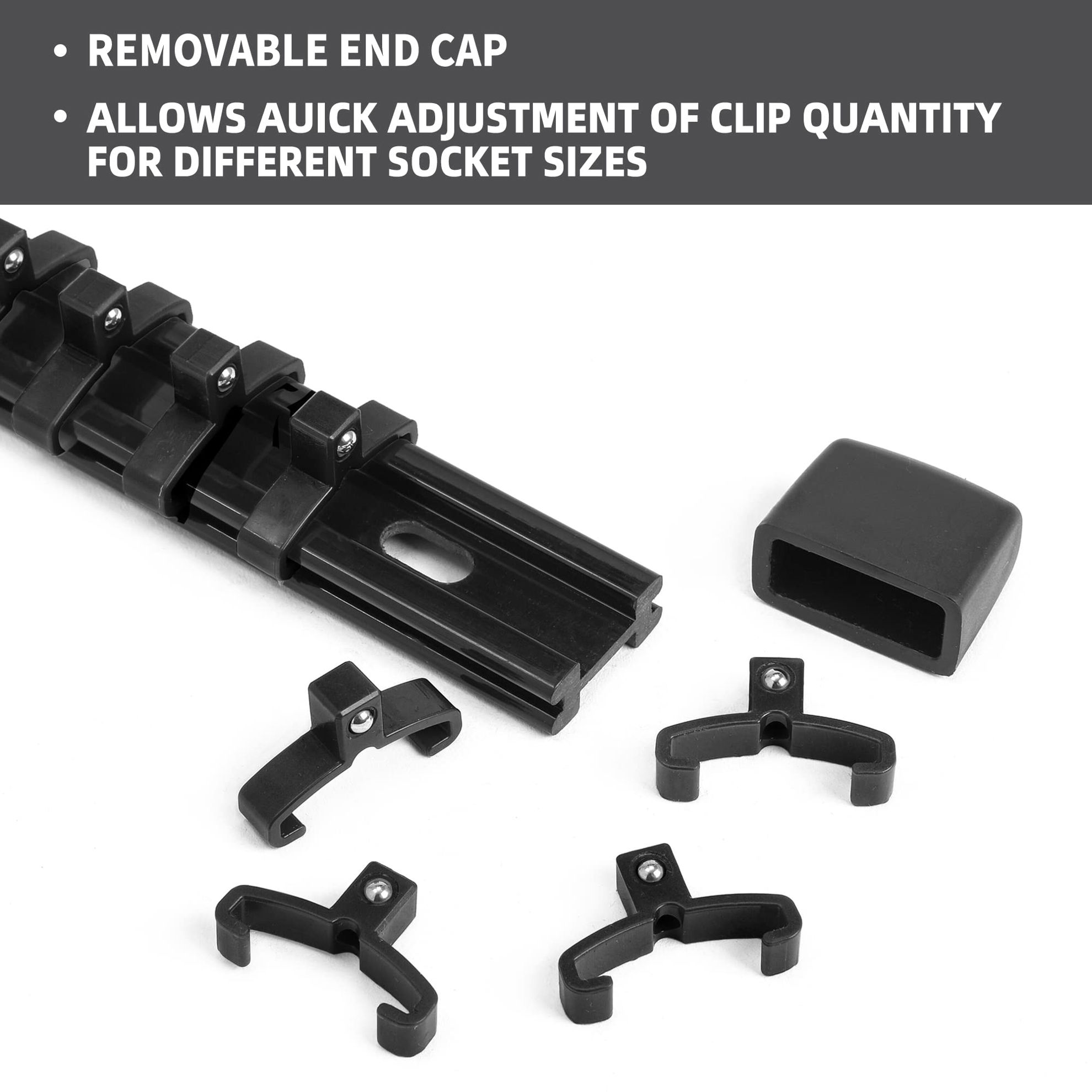 GetUSCart- Reniteco Socket Organizer Drive ABS Tools - Black Socket ...