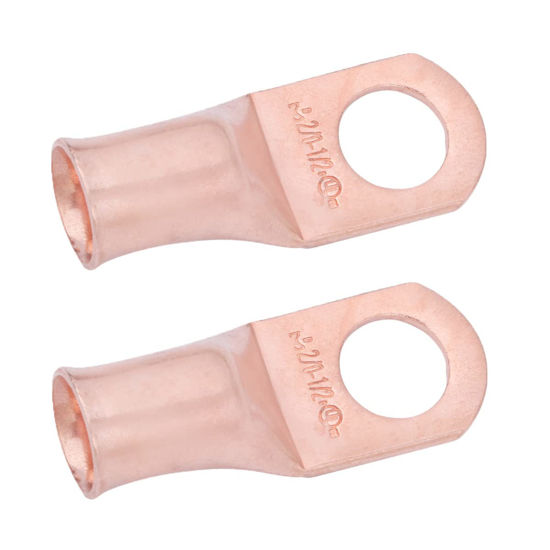 GetUSCart- SELTERM 2pcs 2/0 AWG 1/2" Stud Copper Wire Lugs, Battery Lugs, Ring Terminals ...