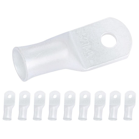 GetUSCart- SELTERM 10pcs 2 AWG-#10 Stud Tinned Copper Wire Lugs, Heavy Duty Battery Cable Ends,2 ...