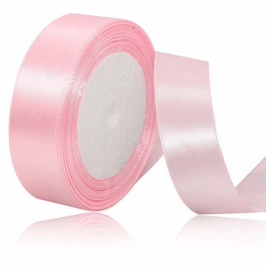 GetUSCart- Solid Color Blush Pink Satin Ribbon, 1 Inches x 25 Yards ...