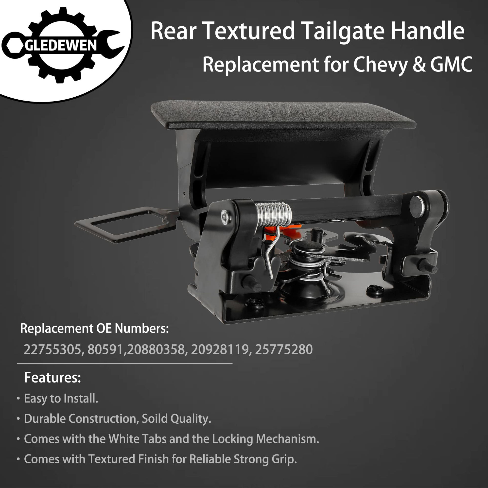 GetUSCart- Tailgate Door Handle, Exterior Rear Textured, Compatible ...