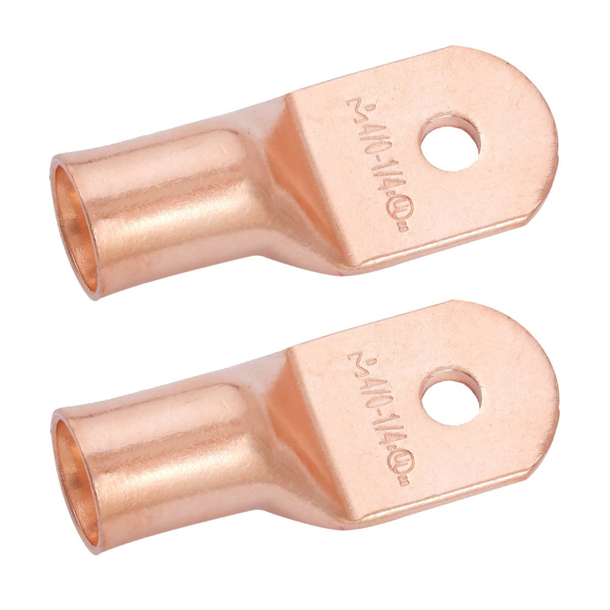 GetUSCart- SELTERM 2pcs 4/0 AWG 1/4" Stud Copper Wire Lugs, Battery Lugs, Ring Terminals ...