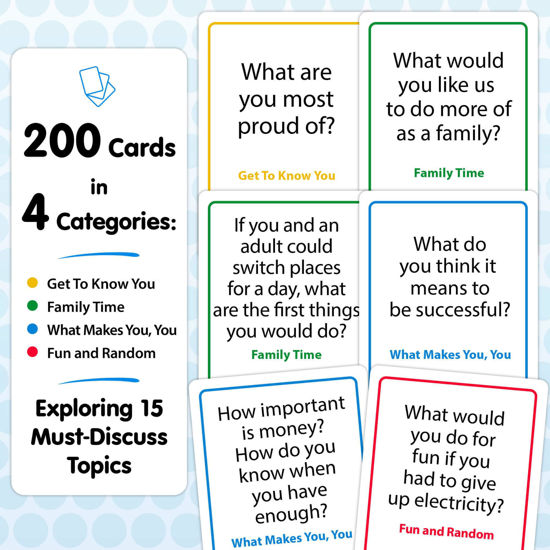 GetUSCart- 200 Family Conversation Cards - Questions to Get Everyone ...