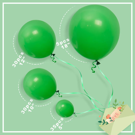 GetUSCart- MOMOHOO Green Balloons Different Sizes - 100Pcs 5/10/12/18 ...
