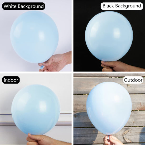 GetUSCart- PartyWoo Blue Balloons, 50 pcs 12 Inch Pastel Blue Balloons, Latex Balloons for ...