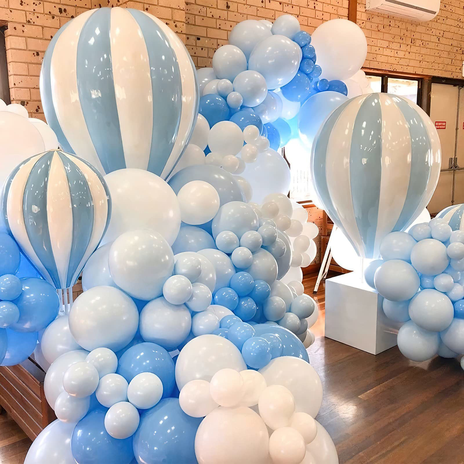 GetUSCart- PartyWoo Blue Balloons, 50 pcs 12 Inch Pastel Blue Balloons, Latex Balloons for ...