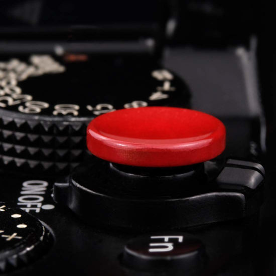 GetUSCart- Soft Shutter Release Button (2 Pack/Red) High-end Concave Camera Shutter Button