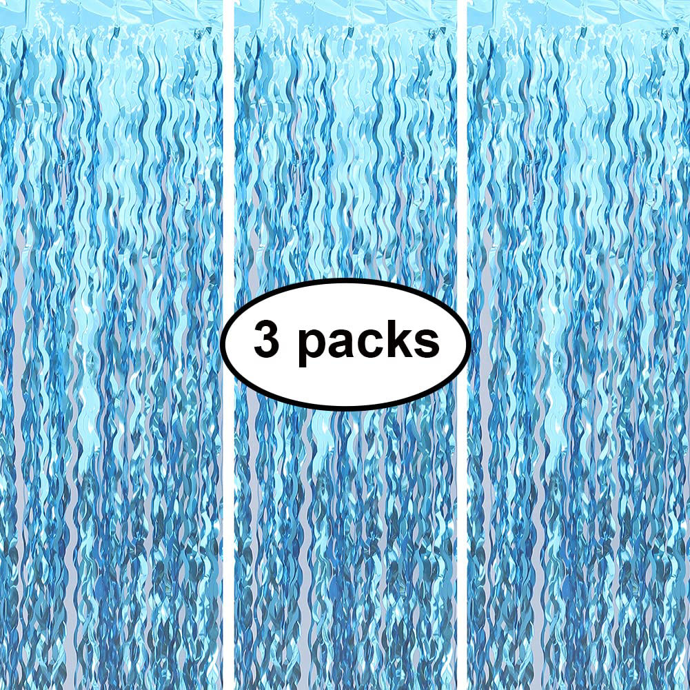 Getuscart Wavy Tinsel Foil Fringe Curtain Photo Booth Props For