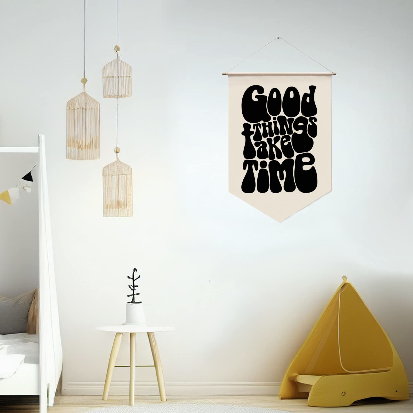 GetUSCart- Good Things Take Time Wall Hanging Banner Positive ...