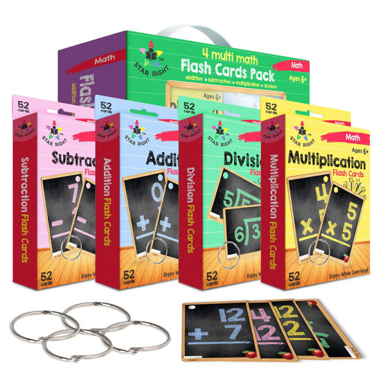 GetUSCart- Star Right Math Flash Cards Set of 4 - Addition, Subtraction ...