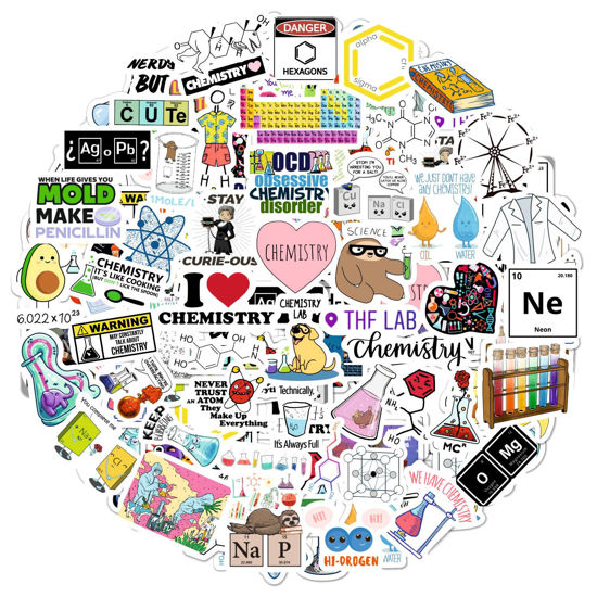GetUSCart- 100Pcs Funny Chemistry Stickers for Laptop, Chemistry ...