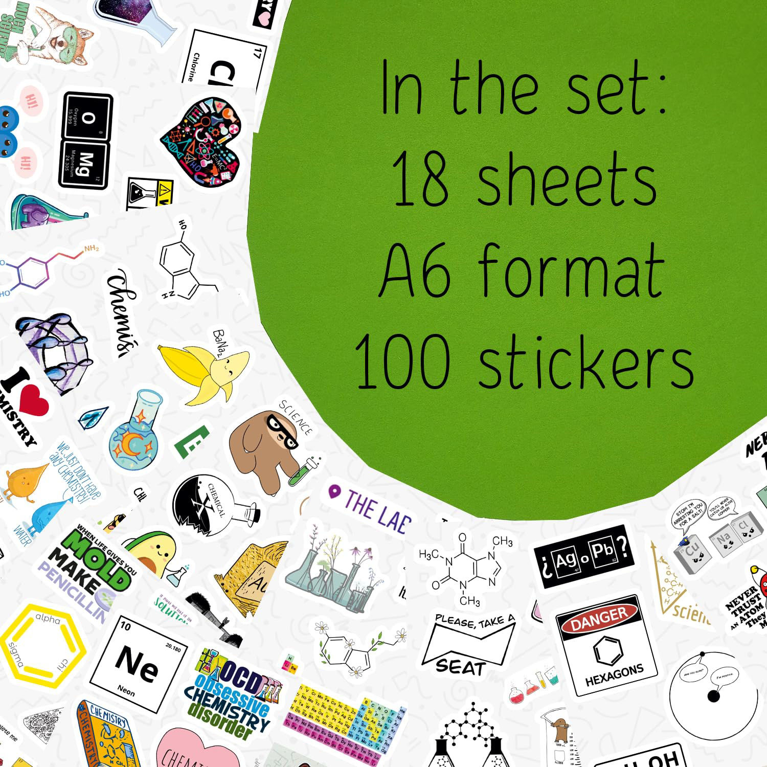 GetUSCart- 100Pcs Funny Chemistry Stickers for Laptop, Chemistry ...