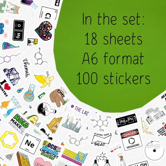 GetUSCart- 100Pcs Funny Chemistry Stickers for Laptop, Chemistry ...