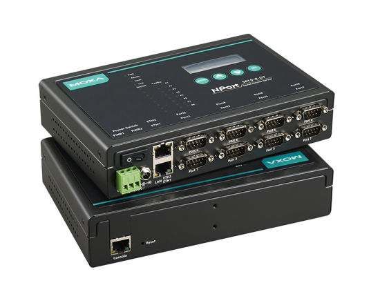 GetUSCart- MOXA NPort 5610-8-DT - 8 Port RS-232 Desktop Serial Device Server