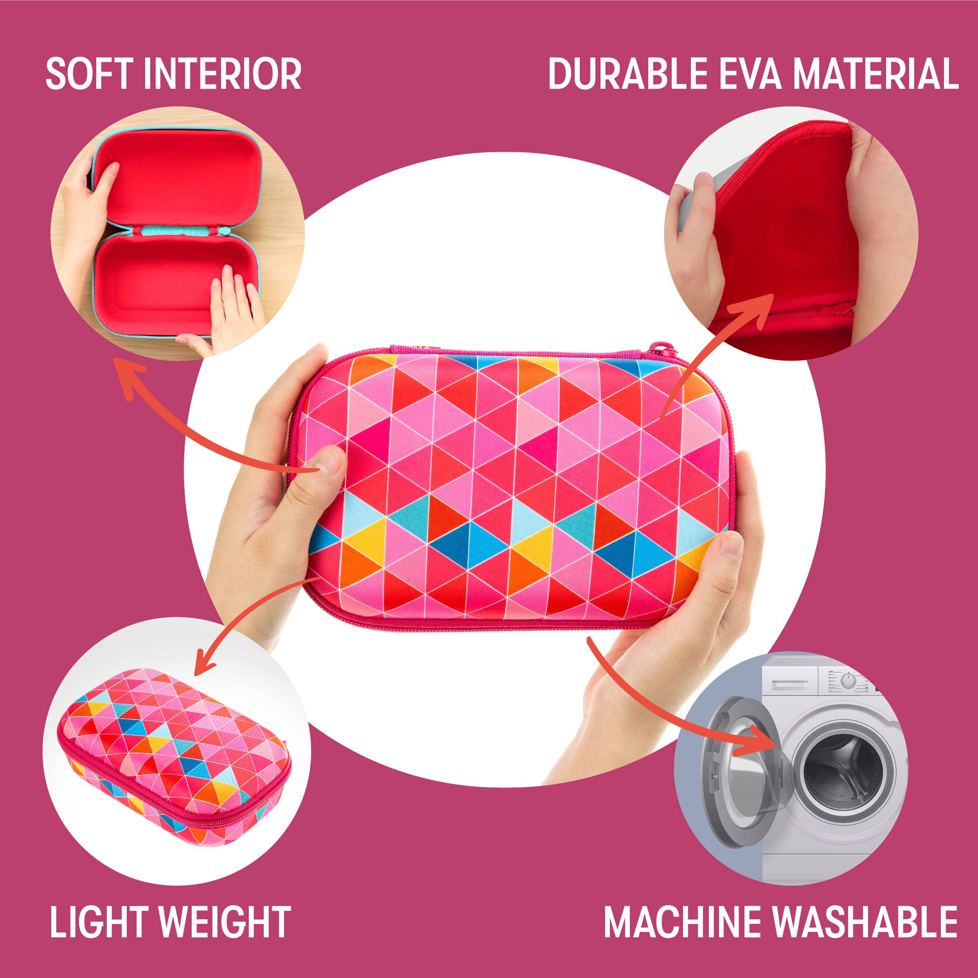 GetUSCart- ZIPIT Pink Pencil Box for Girls | Pencil Case for School ...