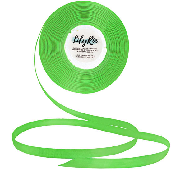 GetUSCart- LilyRin Apple Green Ribbon 1/4 Inches 36 Yards Satin Roll ...