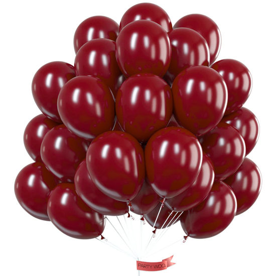 GetUSCart- PartyWoo Retro Red Balloons, 50 pcs 12 Inch Burgundy ...