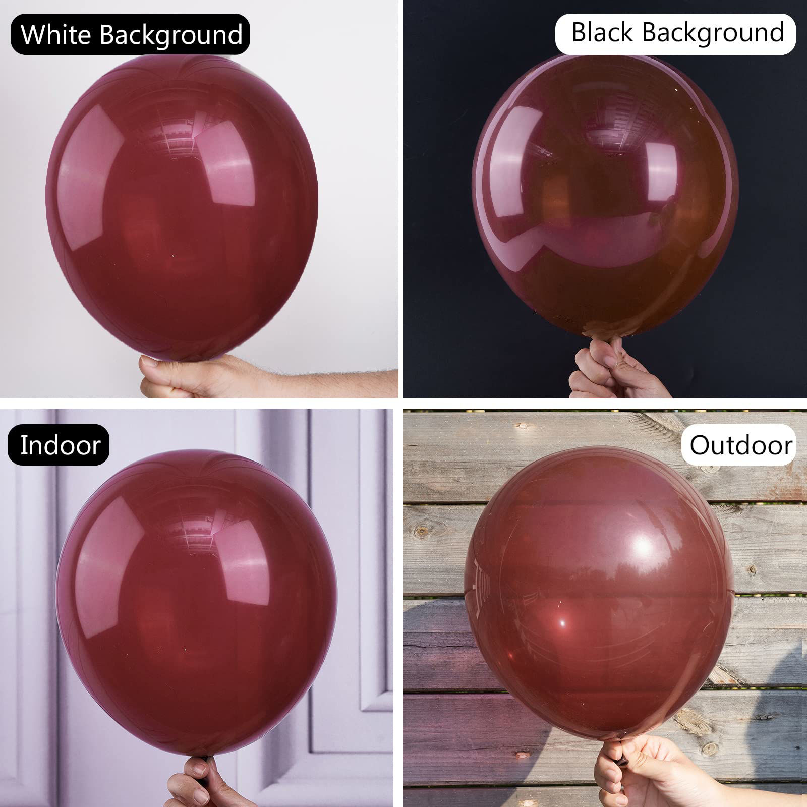 GetUSCart- PartyWoo Retro Red Balloons, 50 pcs 12 Inch Burgundy ...