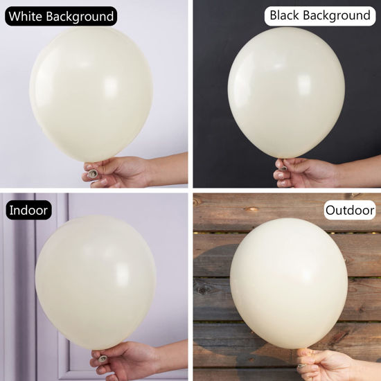 GetUSCart- PartyWoo White Sand Balloons, 100 pcs Retro White Balloons ...